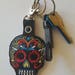 Sugar Skull Keychain, Sugar Skull Key Fob, Day of the Dead Key Chain ...