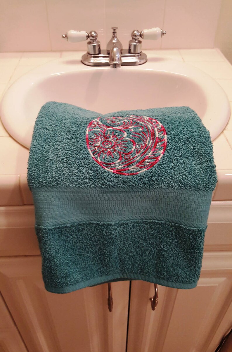 Embroidered Easter Egg Towel Set, Easter Egg Towel Set, Bath & Hand ...