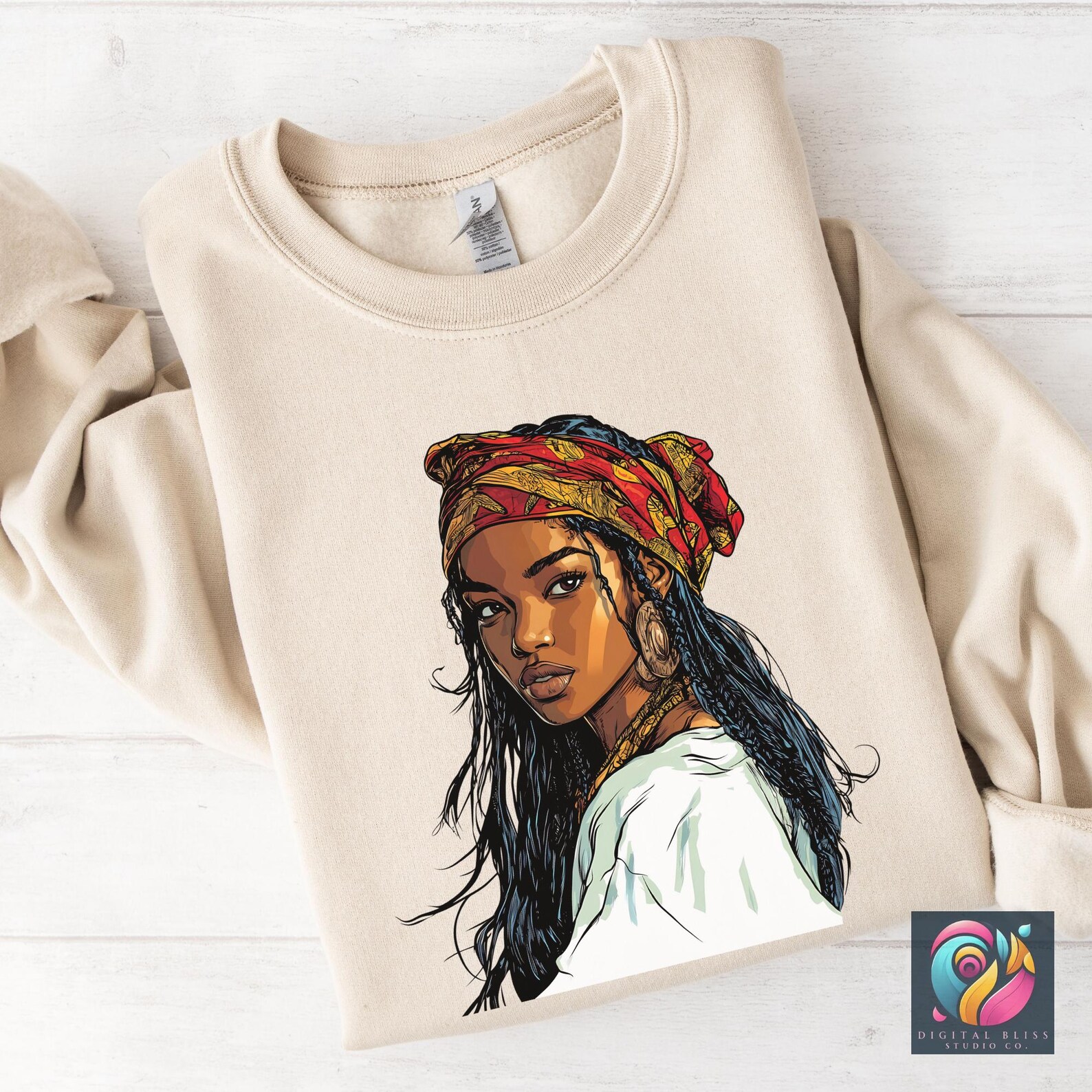 Bandana Black Woman PNG: Afro Boho Clipart (digital Download) - Etsy