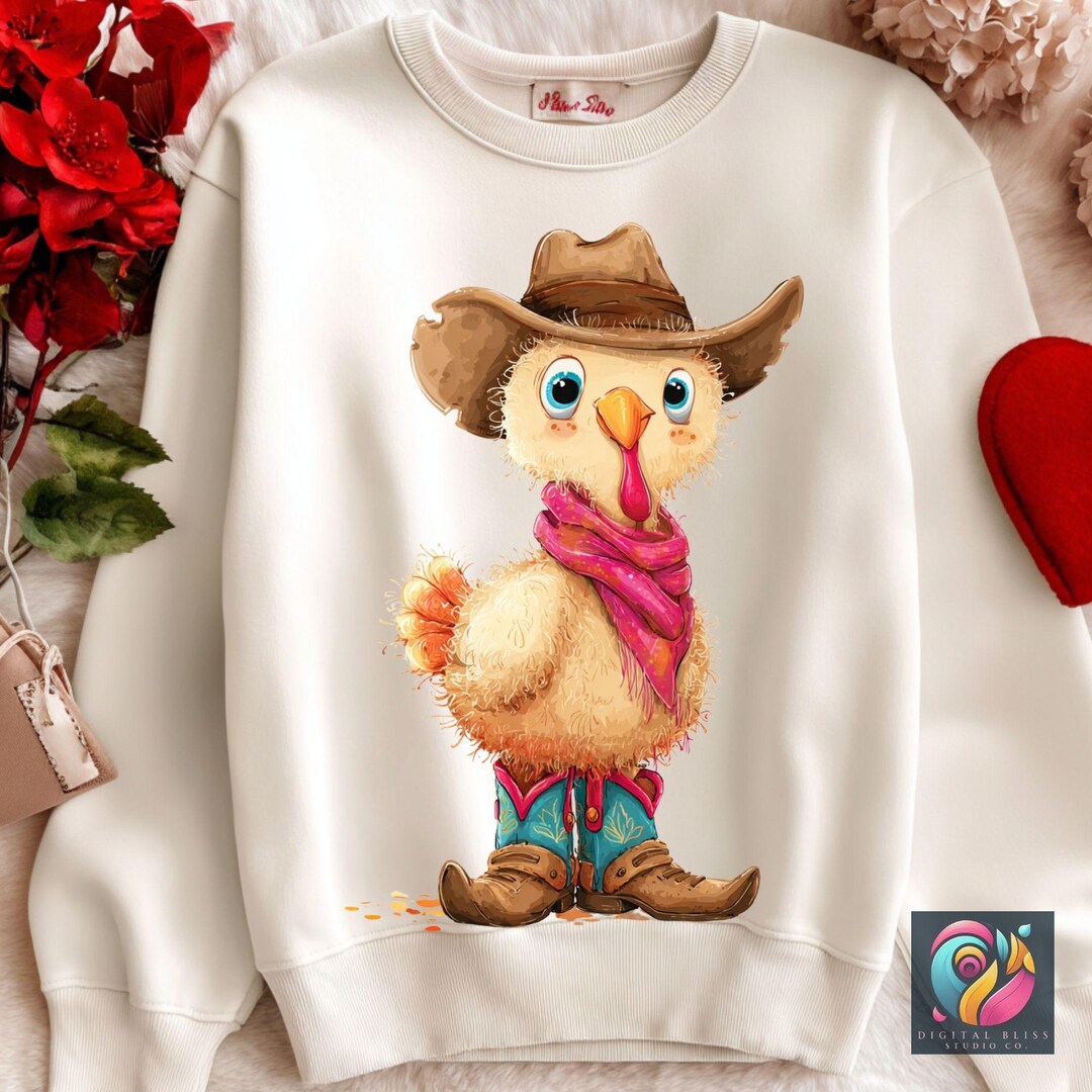 Cozy Cowboy Turkey Png Bundle Designs, Cute Thanksgiving Cliparts ...