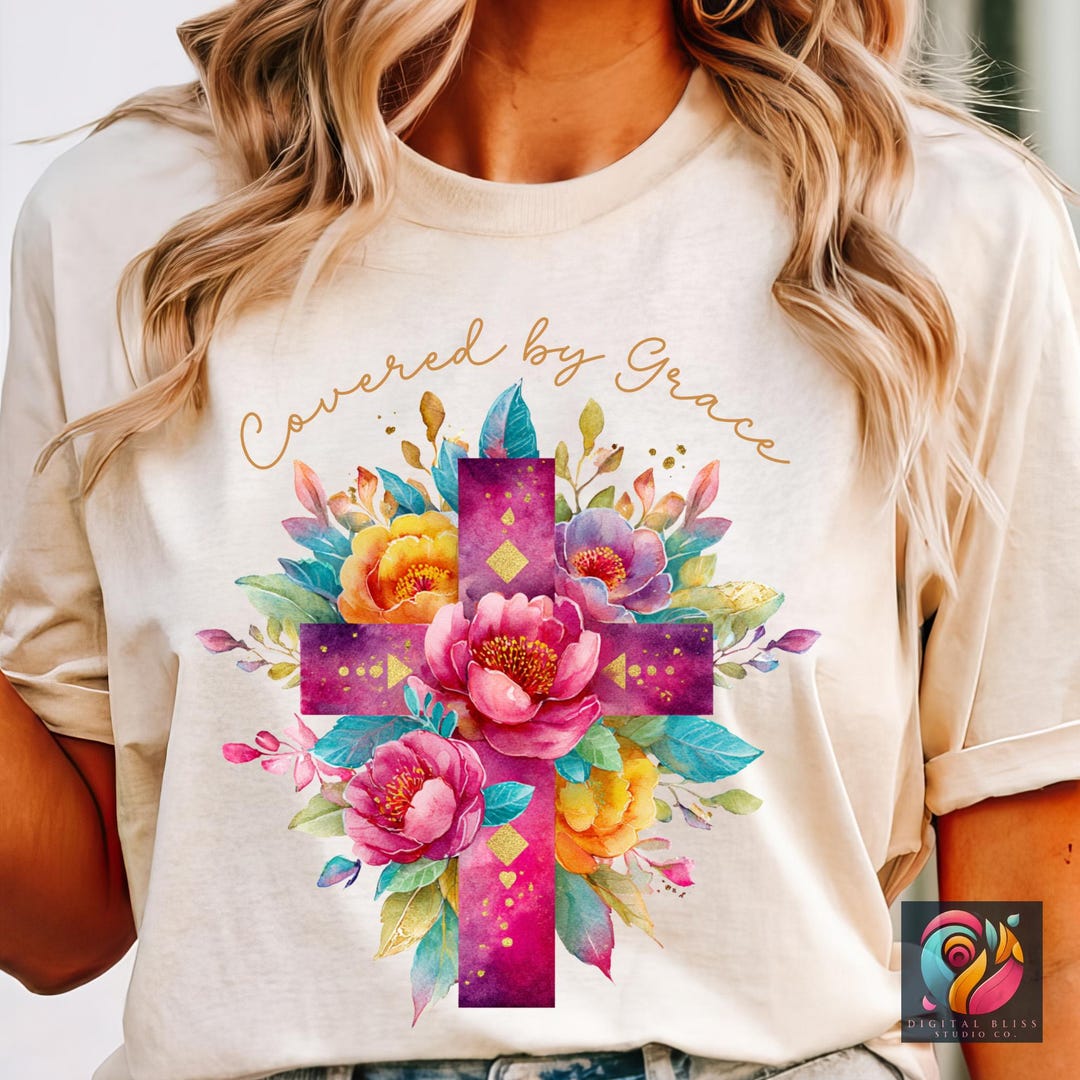 Floral Cross Motivational Png Bundle, Inspirational Positivity Cliparts ...