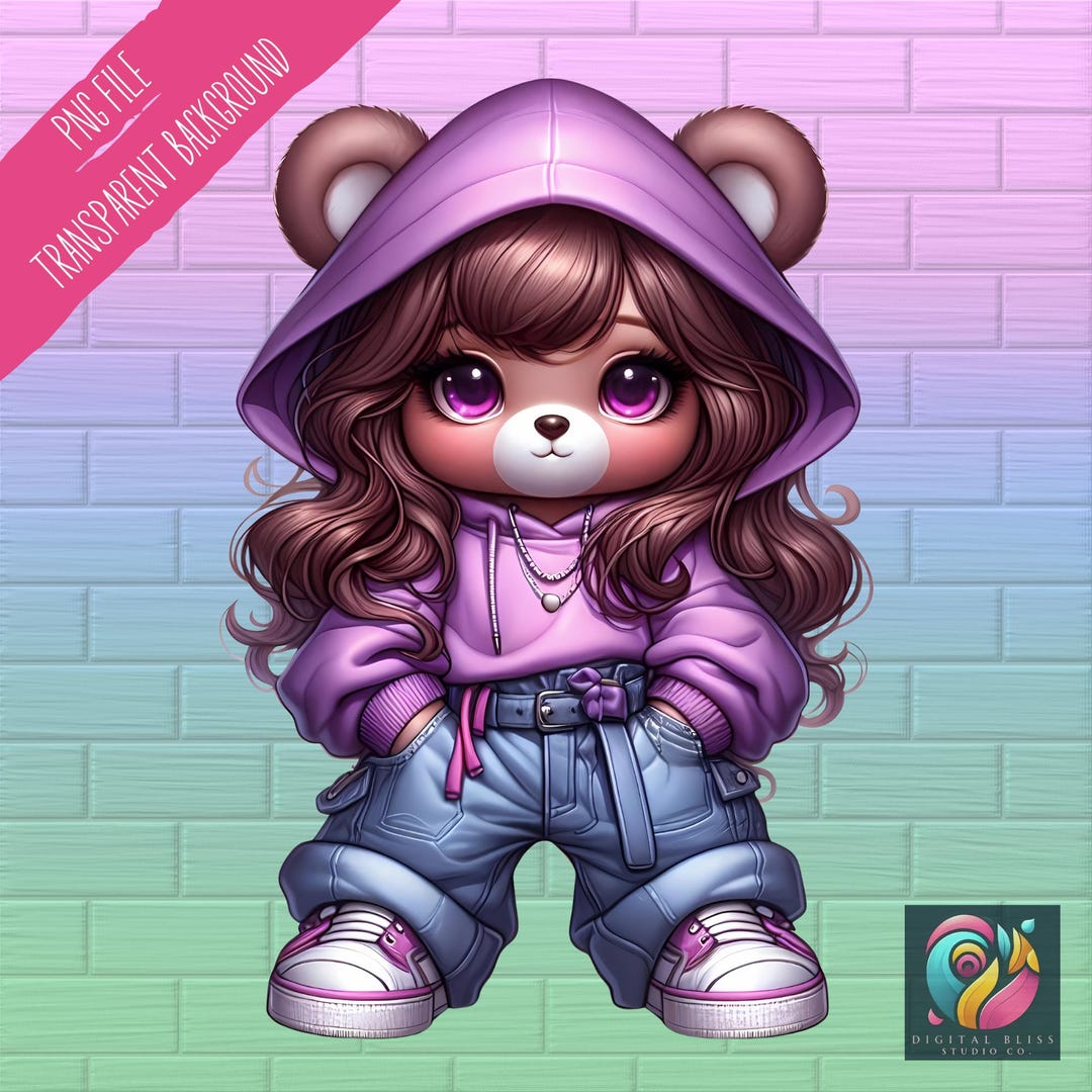Urban Bear Png, Streetwear Png, Urban Png Designs, Anime Bear, Hiphop ...