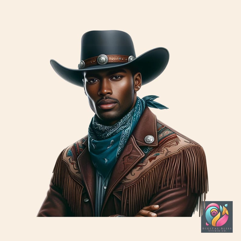 Black Cowboy Western Man Png Bundle Black Boy African American Male ...
