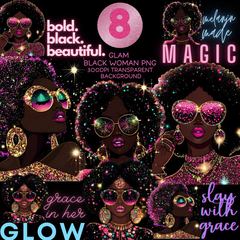 Glitter Girl Stickers - Etsy