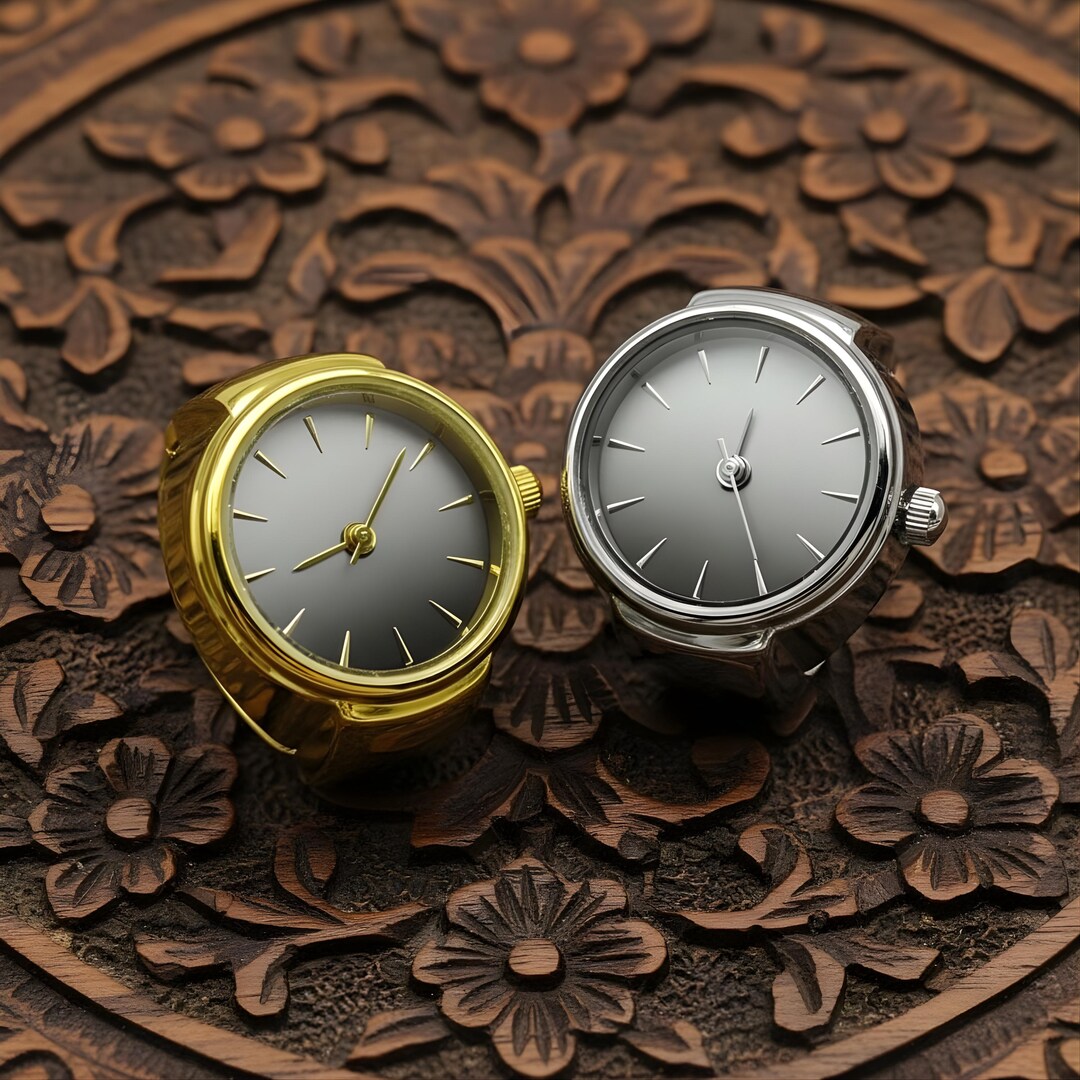 Finger Watch Ring, Ring Watches Silver & Gold, Vintage Watch for Woman ...