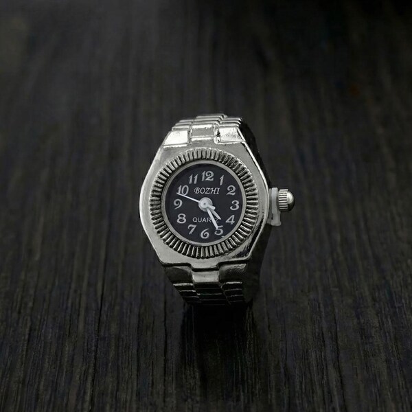 Silver Ring Watch - Etsy