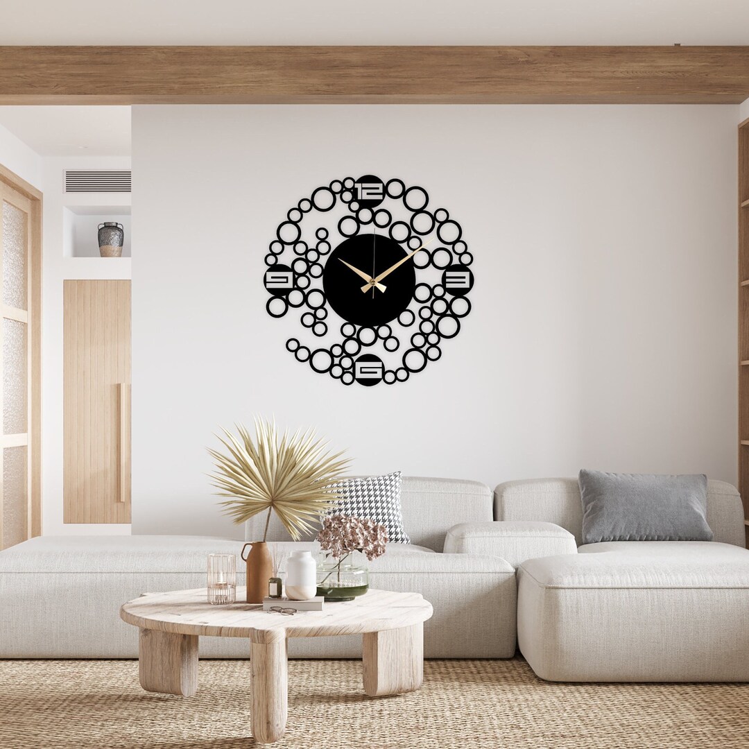 Round Wall Clock,unique Design Metal Wall Clock, Triple Circle Metal ...