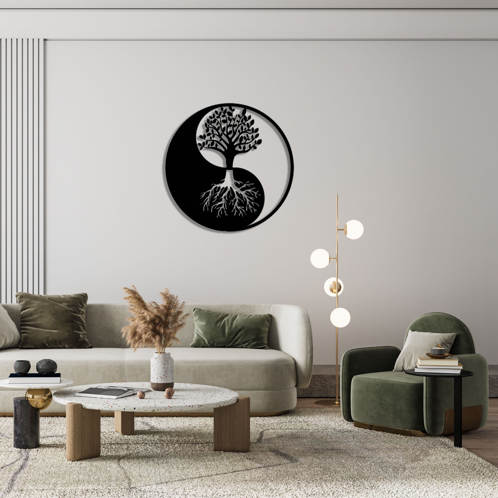 Yin Yang Decor,metal Wall Art, Tree of Life Wall Decoration, Wall ...