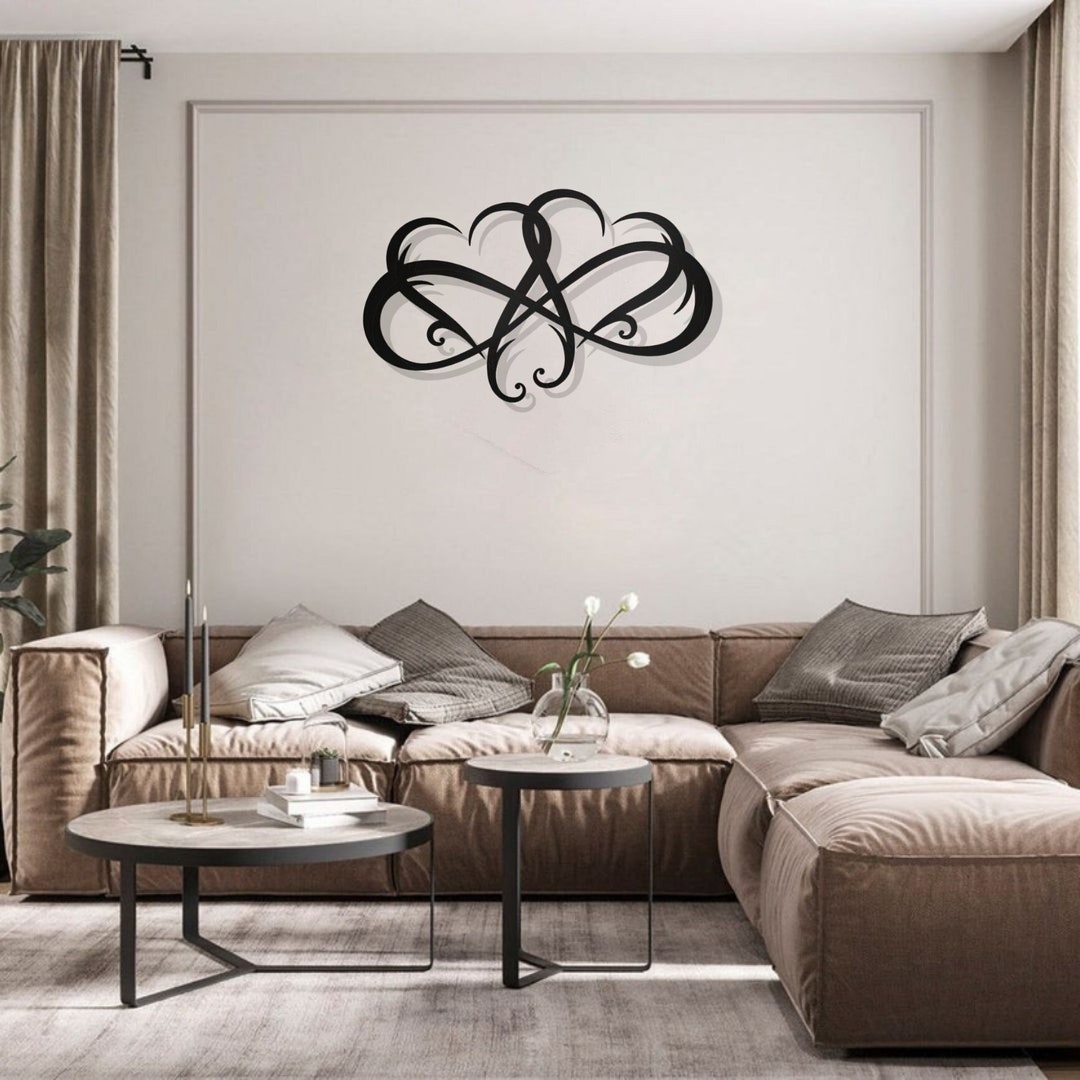 Infinity Love, Infinity Heart Metal Wall Decor, Metal Wall Art ...