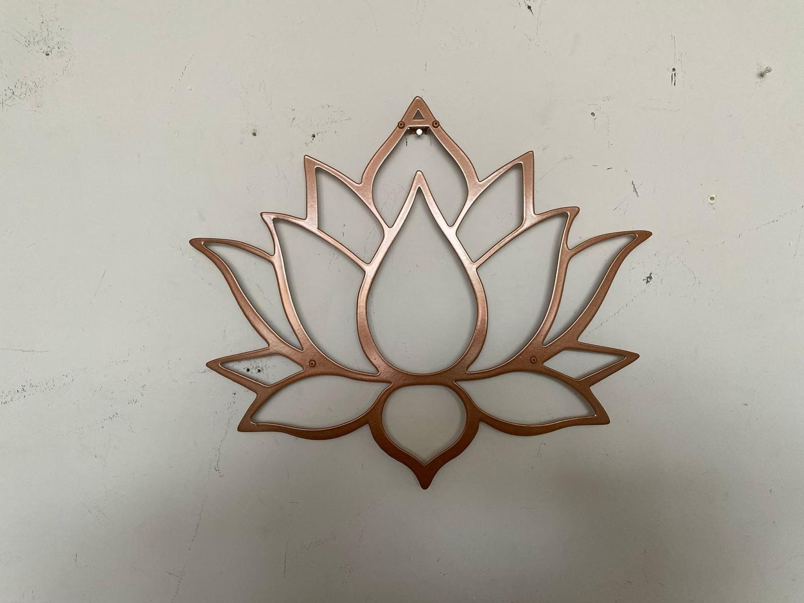 Metal Lotus Flower Wall Art Black, Large Outdoor Wall Decor, Metal Wall ...