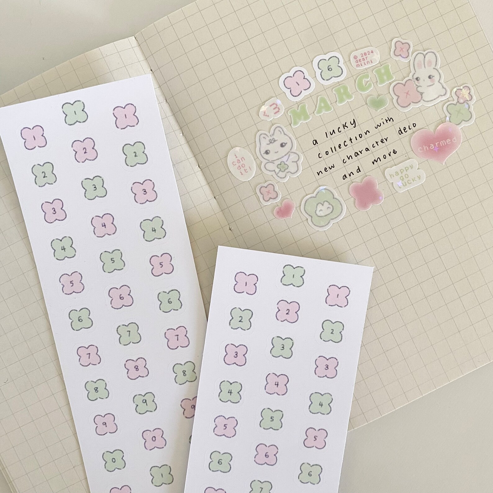 Lucky Numbers Sticker Sheet Cute Stickers, Deco, Korean Stationery ...