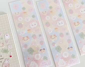 Fruit Critter Animal Sticker Sheet Cute Stickers, Deco, Korean ...