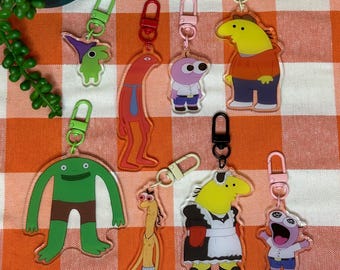 Smiling Friends Acrylic Keychains - Pim and Charlie - Etsy