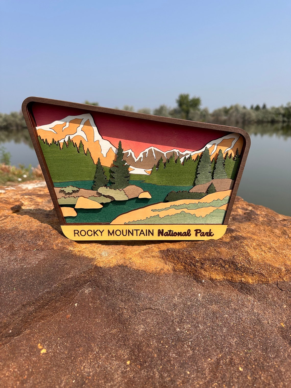 Rocky Mountain National Park Sign, Rustic Layered Wood Art - Etsy
