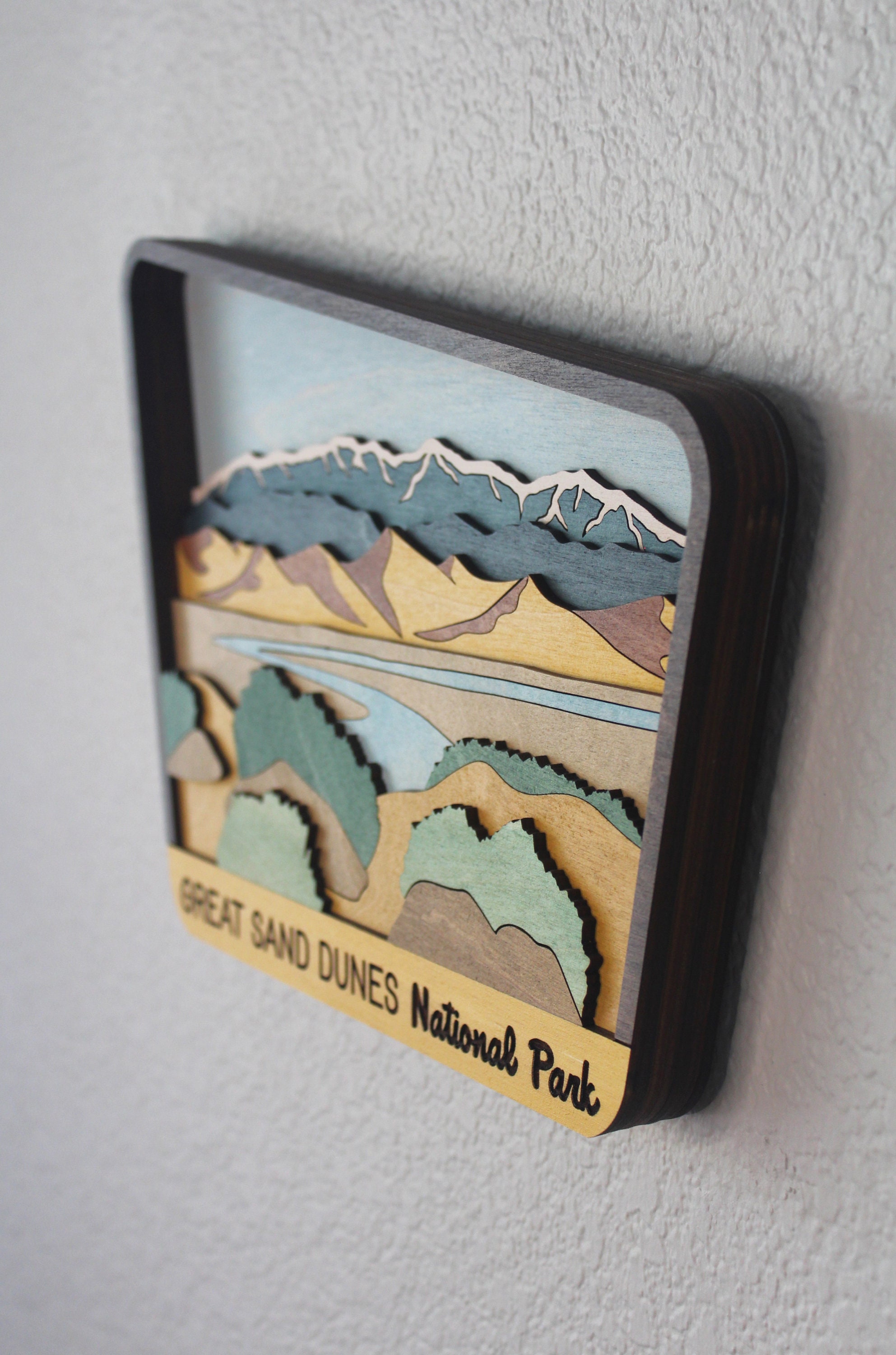 Great Sand Dunes National Park Sign, Rustic Wall Decor, Handmade Shelf ...
