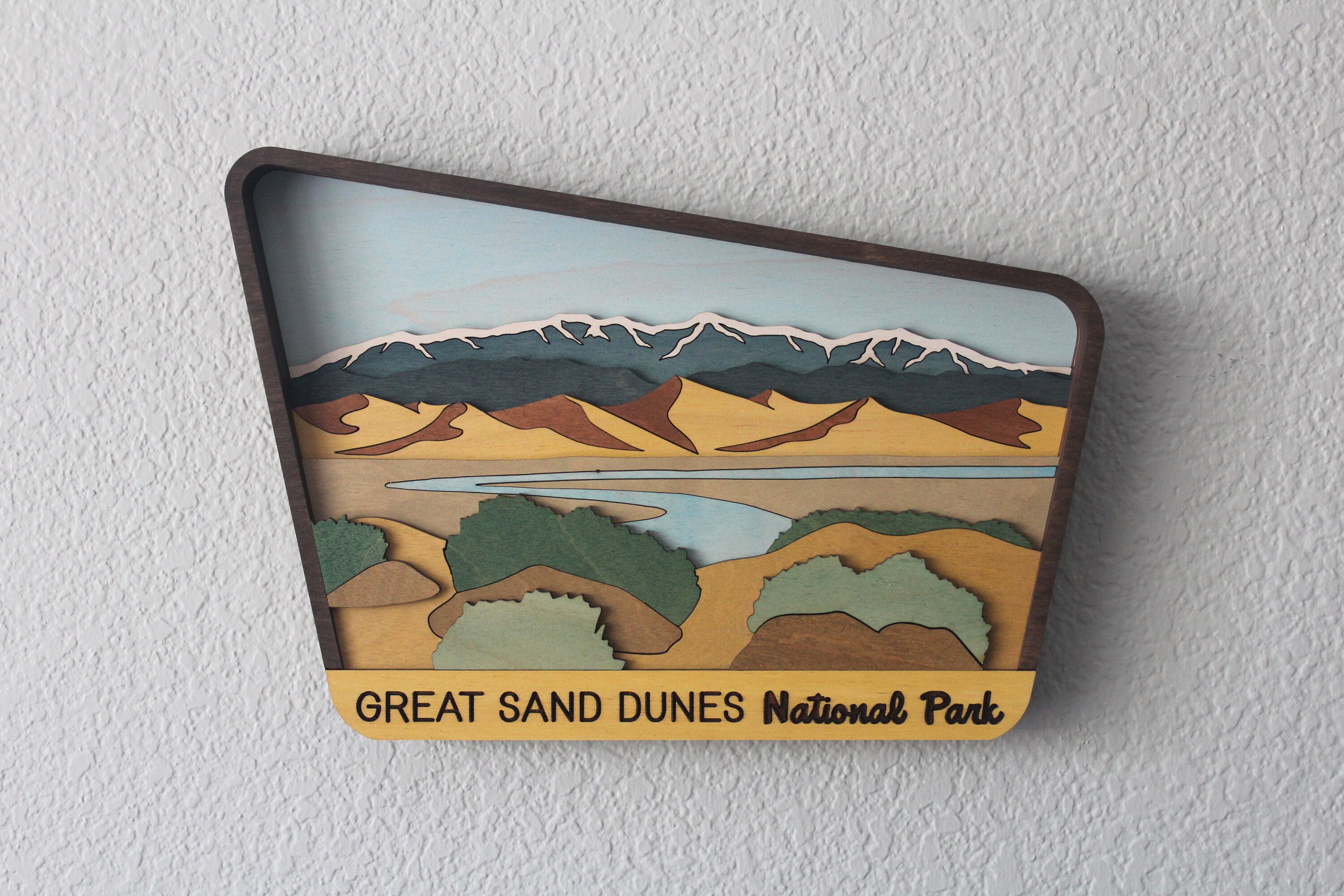 Great Sand Dunes National Park Sign, Rustic Wall Decor, Handmade Shelf ...