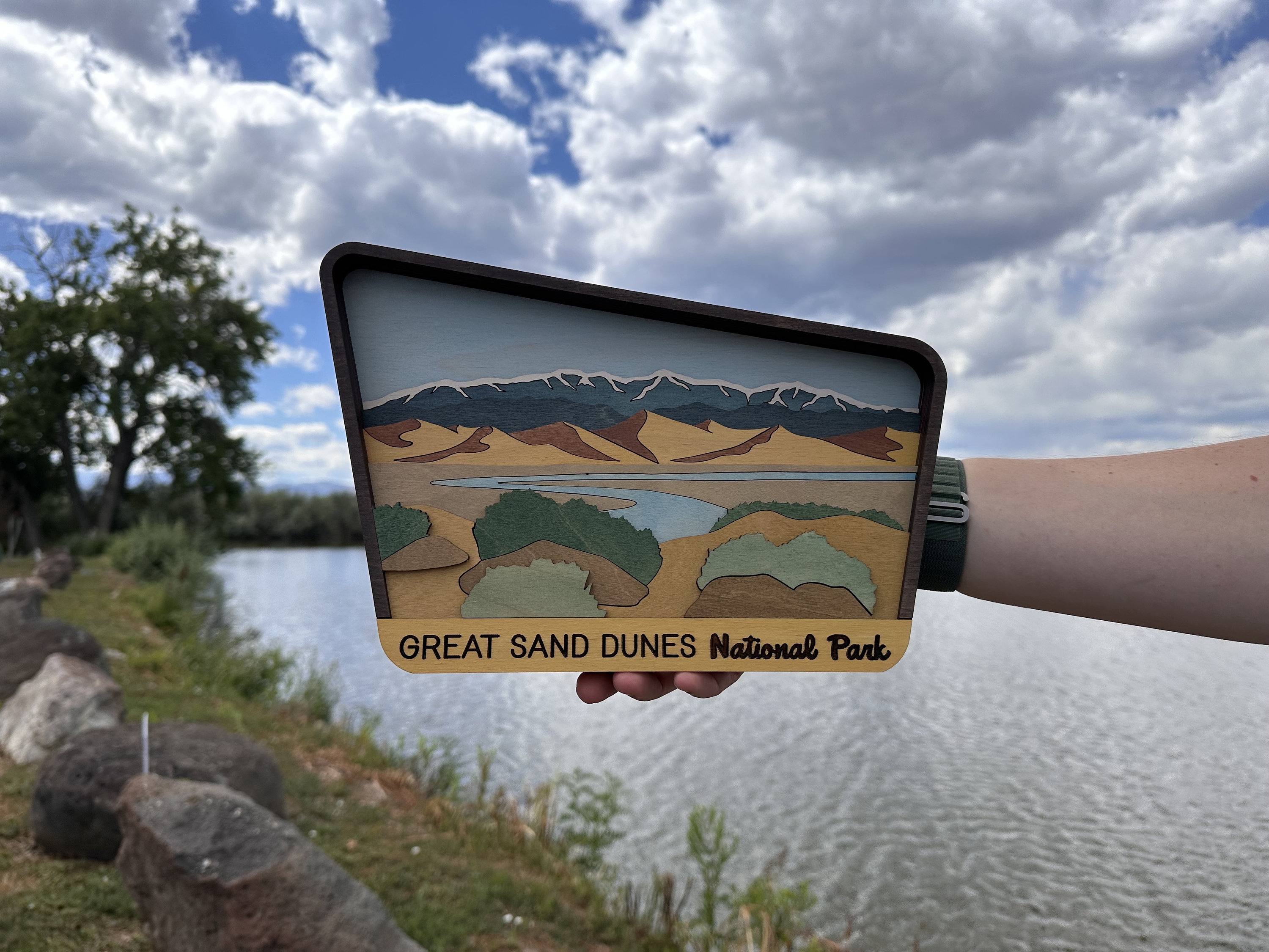 Great Sand Dunes National Park Sign, Rustic Wall Decor, Handmade Shelf ...