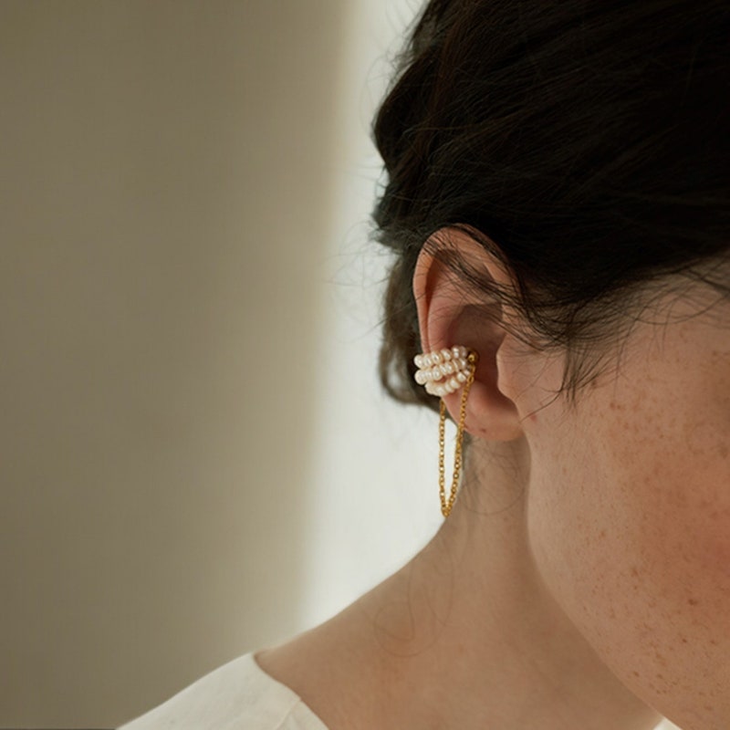 Pearl Ear Cuff - Etsy