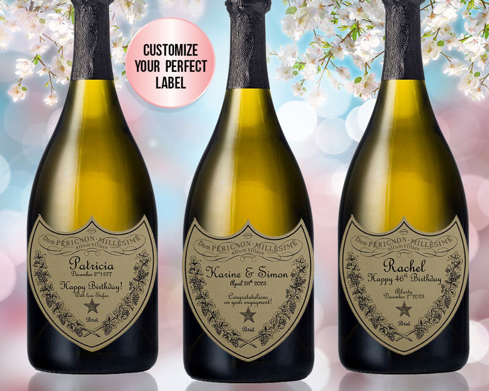 Custom Dom Champagne Label, Personalized Champagne Liquor Label ...
