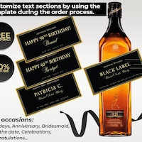 Personalized Black Label: Johnnie Walker Birthday Gift (printable) - Etsy