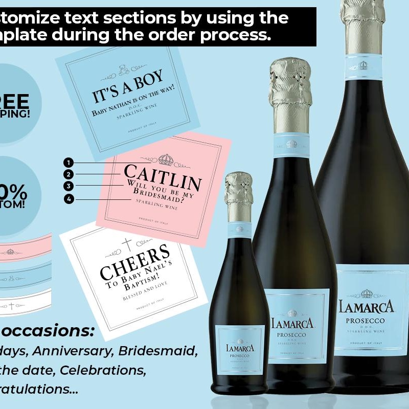 Birthday Prosecco Tag - Etsy