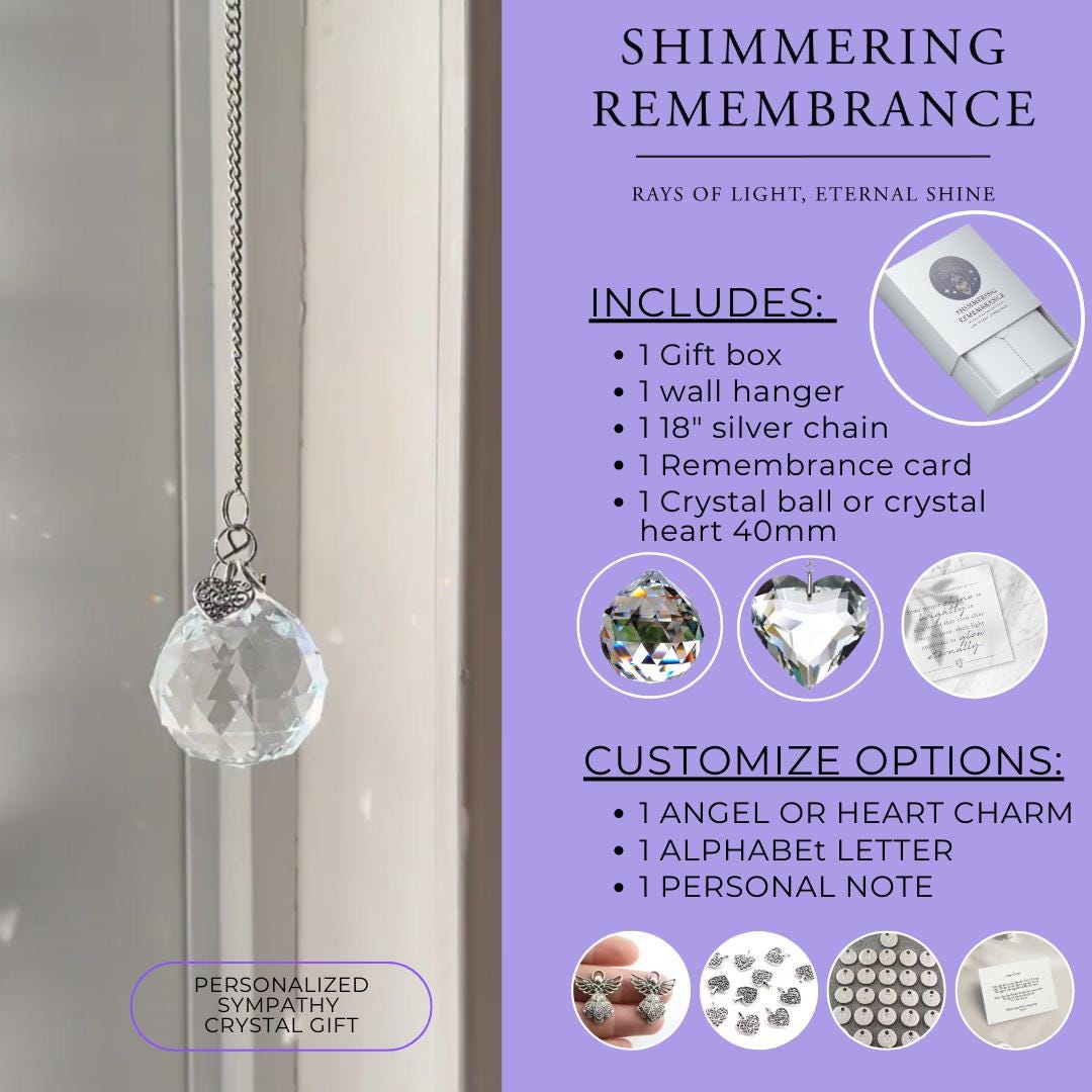 Memorial Crystal Ball Gift: Personalized Sympathy Keepsake - Etsy