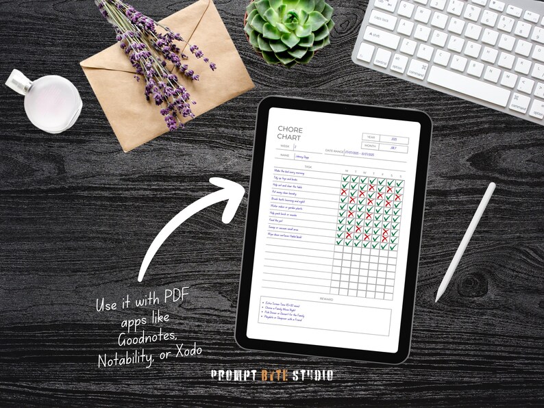Printable Chore Chart PDF: Daily & Weekly Task Checklist (A4/A5/US ...