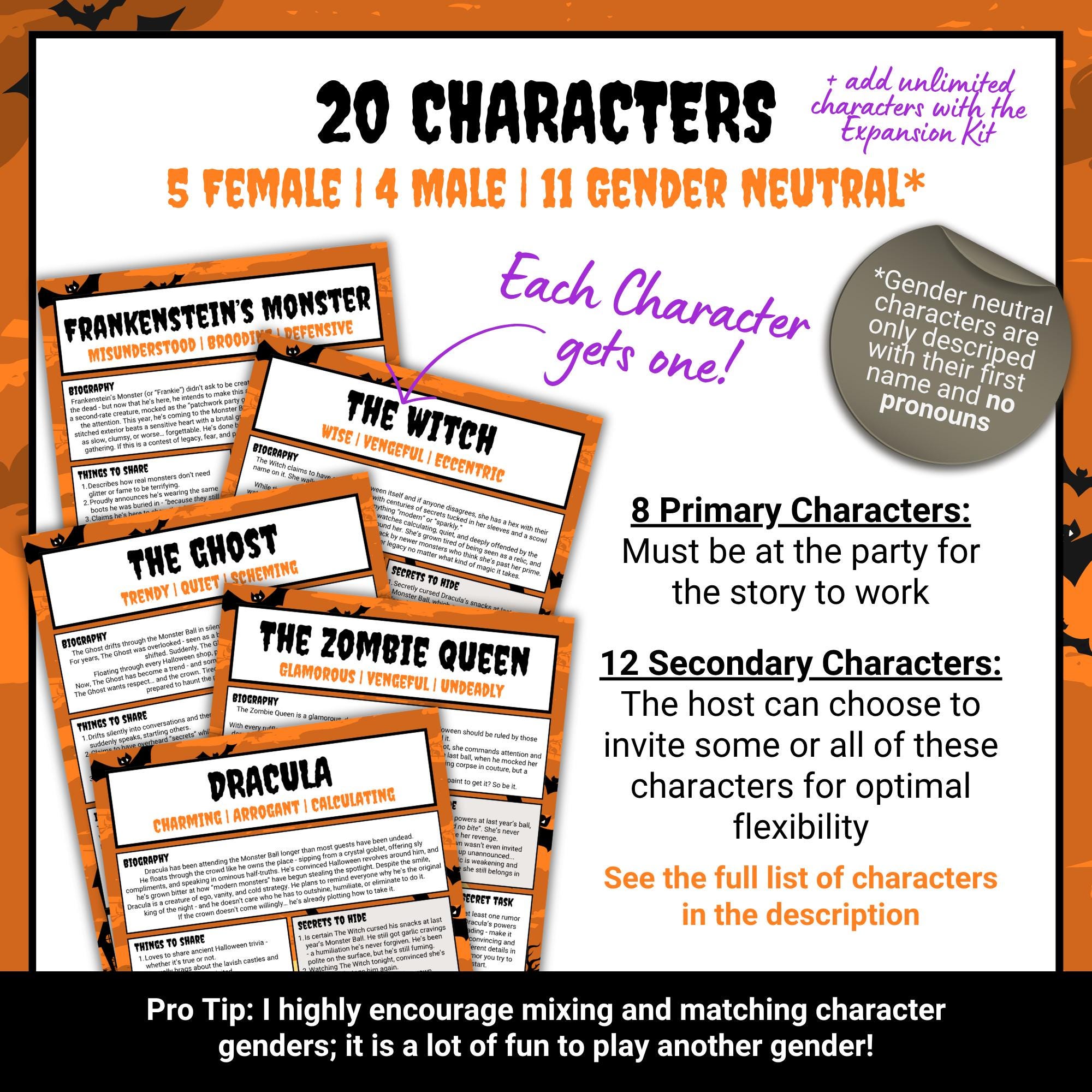 8-20 Player Halloween Themed Murder Mystery Party Game for Adults, Fun ...