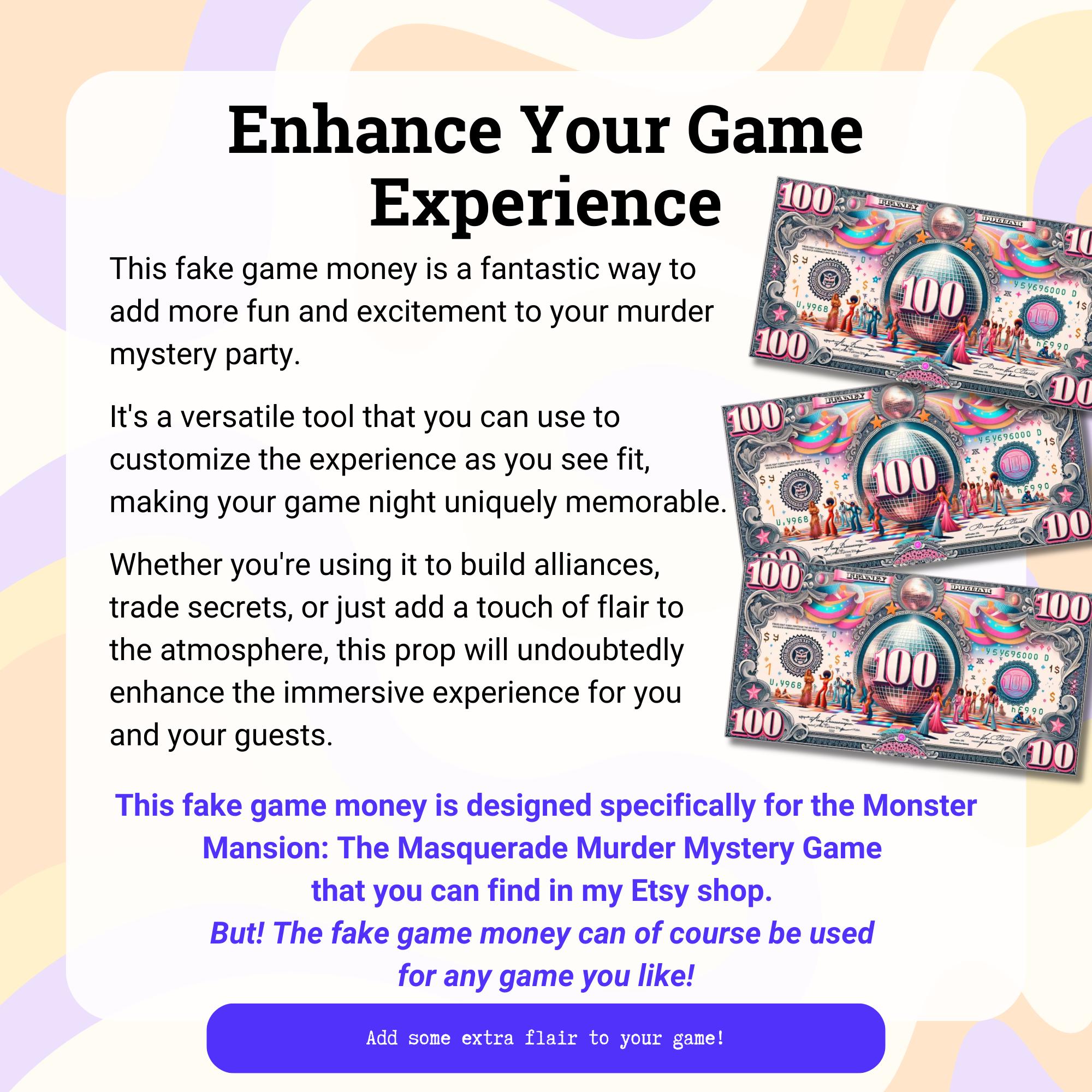 Hundred Dollar Bill Play Money, Party Prop 100 Dollars Bills, Fun Fake ...