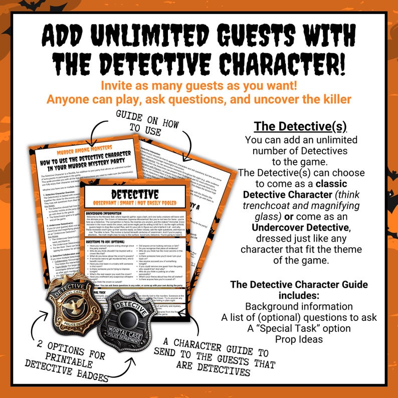 EXPANSION KIT for Murder Among Monsters, Halloween Themed Murder ...