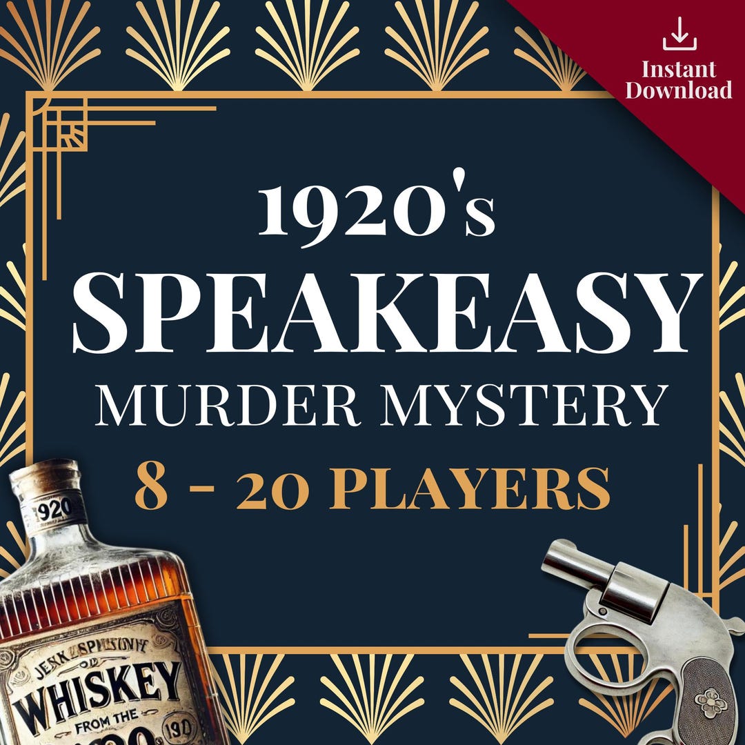 8-20 Player Speakeasy Murder Mystery Game for Adults, Fun Multiple ...