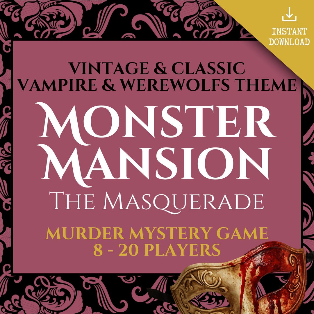 8-20 Player Murder Mystery Game for Adults, Halloween Monster Murder ...