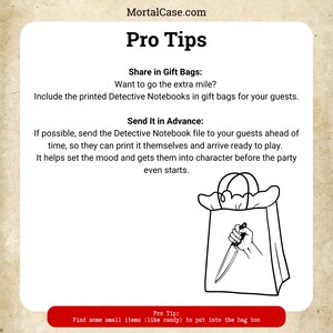 Printable Detective Notebook for Murder Mystery Game, Gift Bag Journal ...