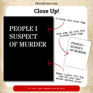 Printable Detective Notebook for Murder Mystery Game, Gift Bag Journal ...