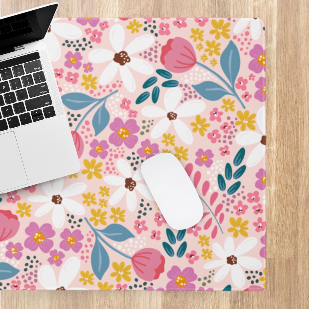 Cute Flower Extra Large Desk Mat, XL XXL Extended Deskmat or Mousepad ...