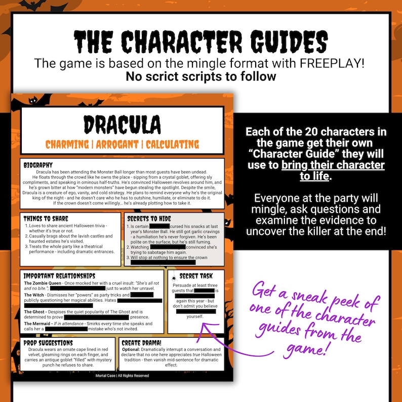 8-20 Player Halloween Themed Murder Mystery Party Game for Adults, Fun ...