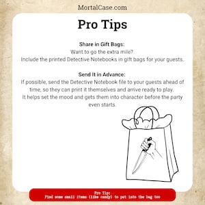 Printable Detective Notebook for Murder Mystery Game, Gift Bag Journal ...