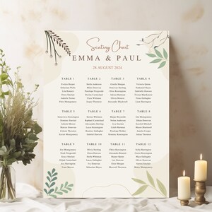 Unique Boho Seating Chart, Wedding Seat Plan Display, Seating Sign ...