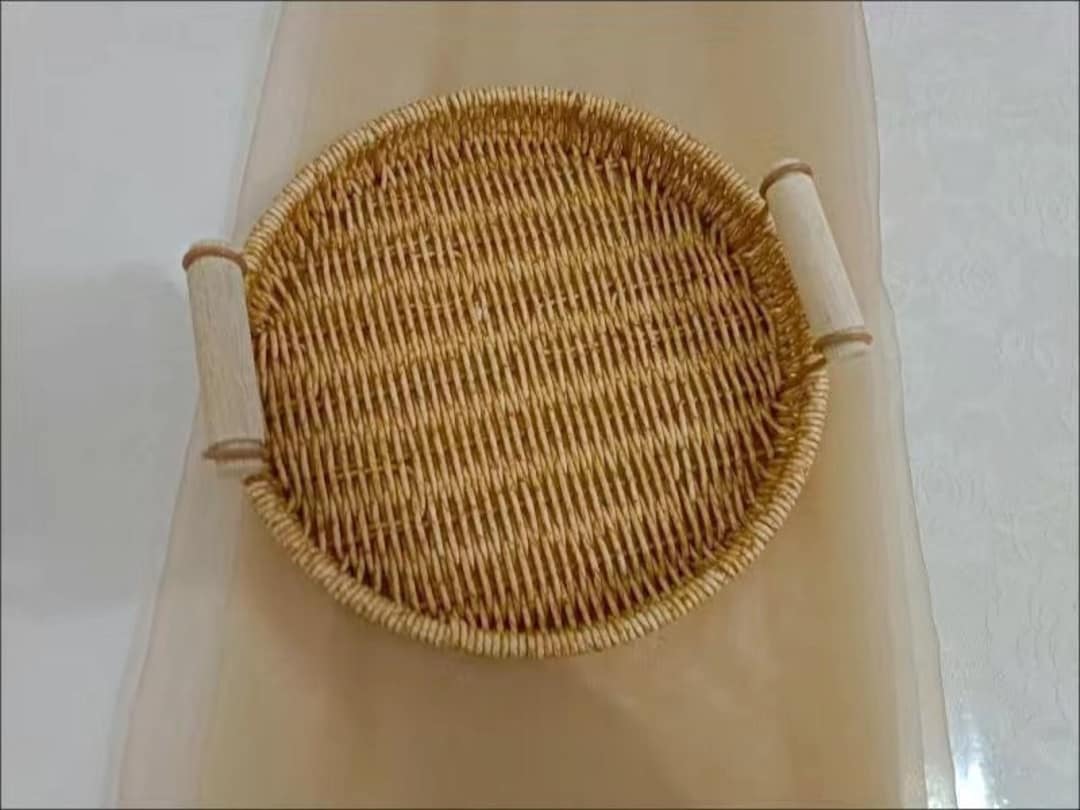 Rattan Tray Twin-ear Fruit Tray Rattan Basket Home Breakfast Collection ...