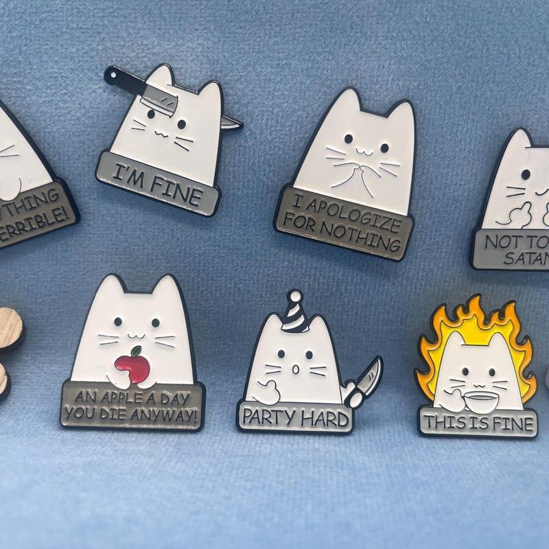 Cat Pin - Etsy