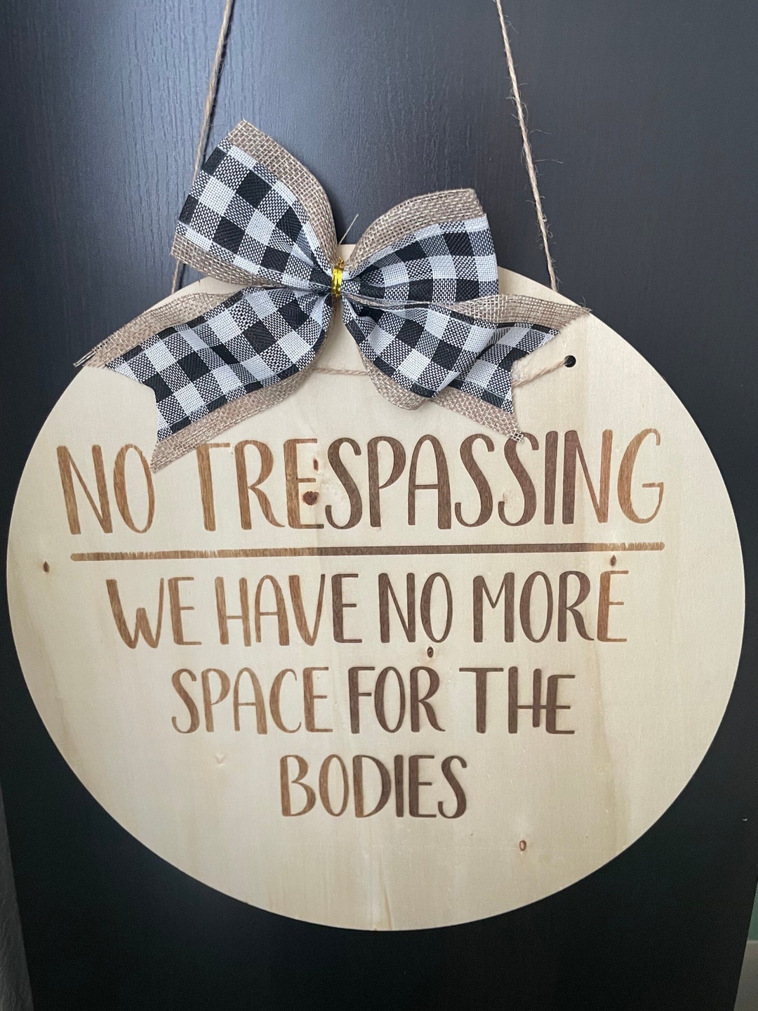 Funny No Trespassing Sign Wooden 12 X 12 Engraved - Etsy