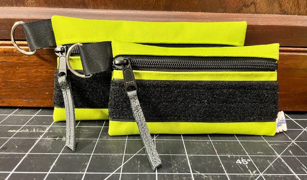 NEW DESIGN 2 Sizes Heavy Duty EDC Zipper Pouch Waterproof Lime Green ...