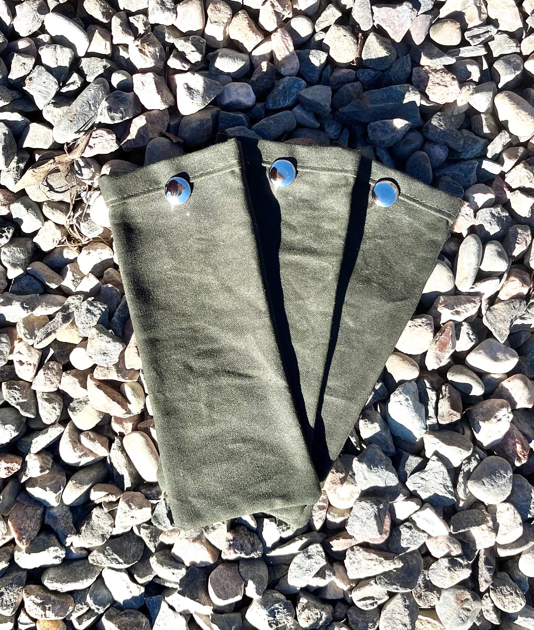 Handcrafted Waxed Canvas Snap Pouch Spork Tent Stakes Pegs Folding Saw ...