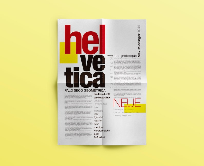 Helvetica Modern Minimalist Typography Poster, Instant Download Wall ...