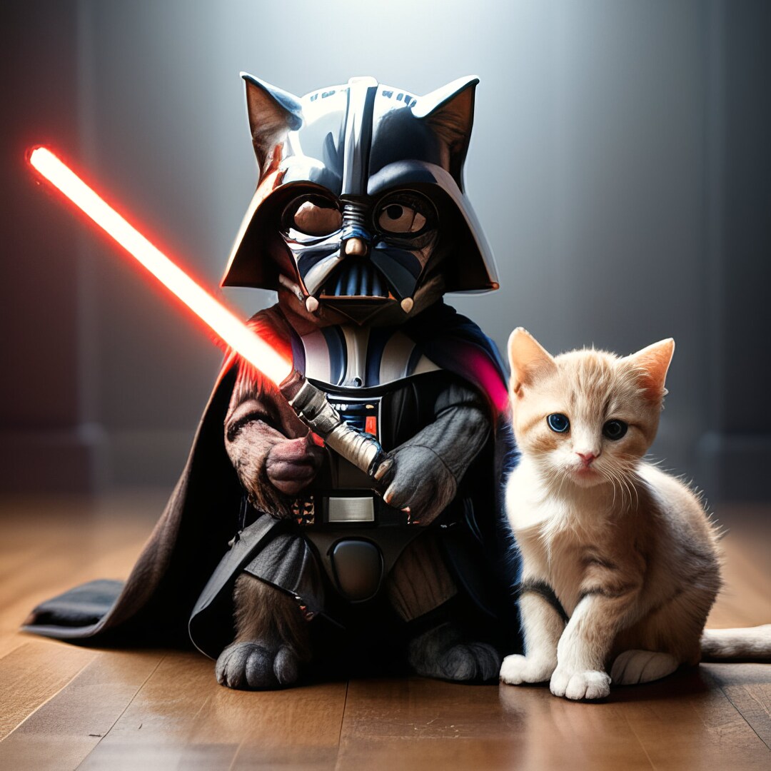 Star Wars Pet Costumes, Sci-fi Cat Art, Droid Cats, Skywalker Kittens ...