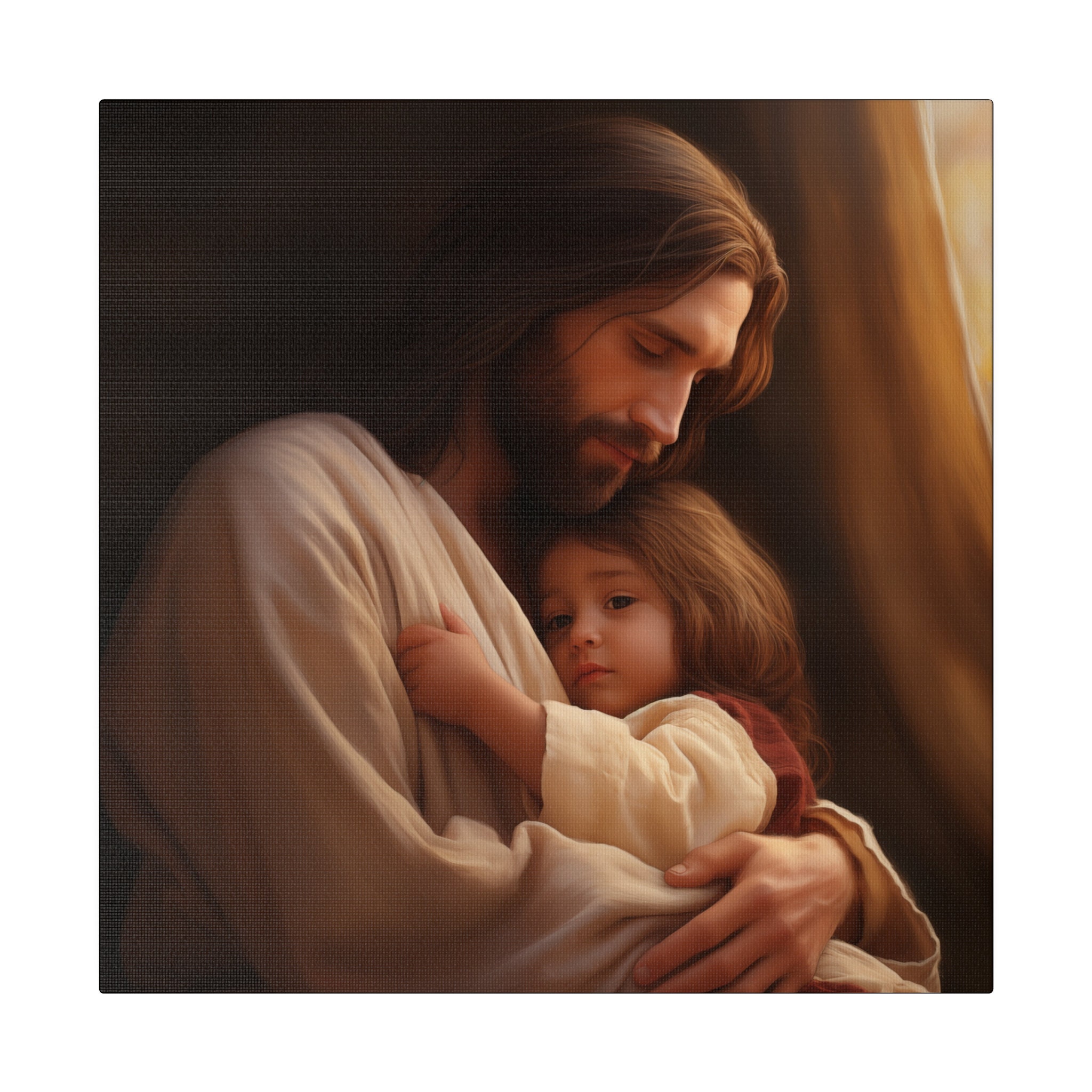 Jesus Christ Carrying a Child - Matte Canvas, Stretched, 0.75" - Etsy
