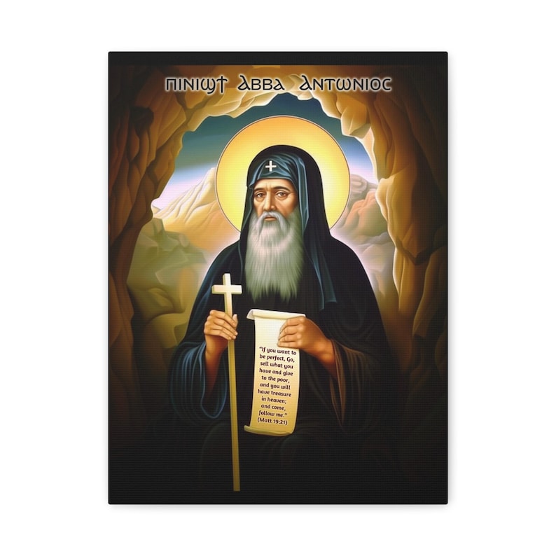 Canvas Wall Art, St. Anthony the Great of Egypt, Christian Home Decor ...