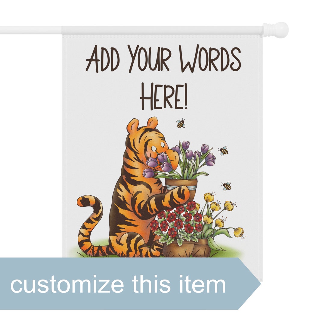 Tigger the Gardener Bees Flag | Large Garden Flag | Outdoor Decor ...