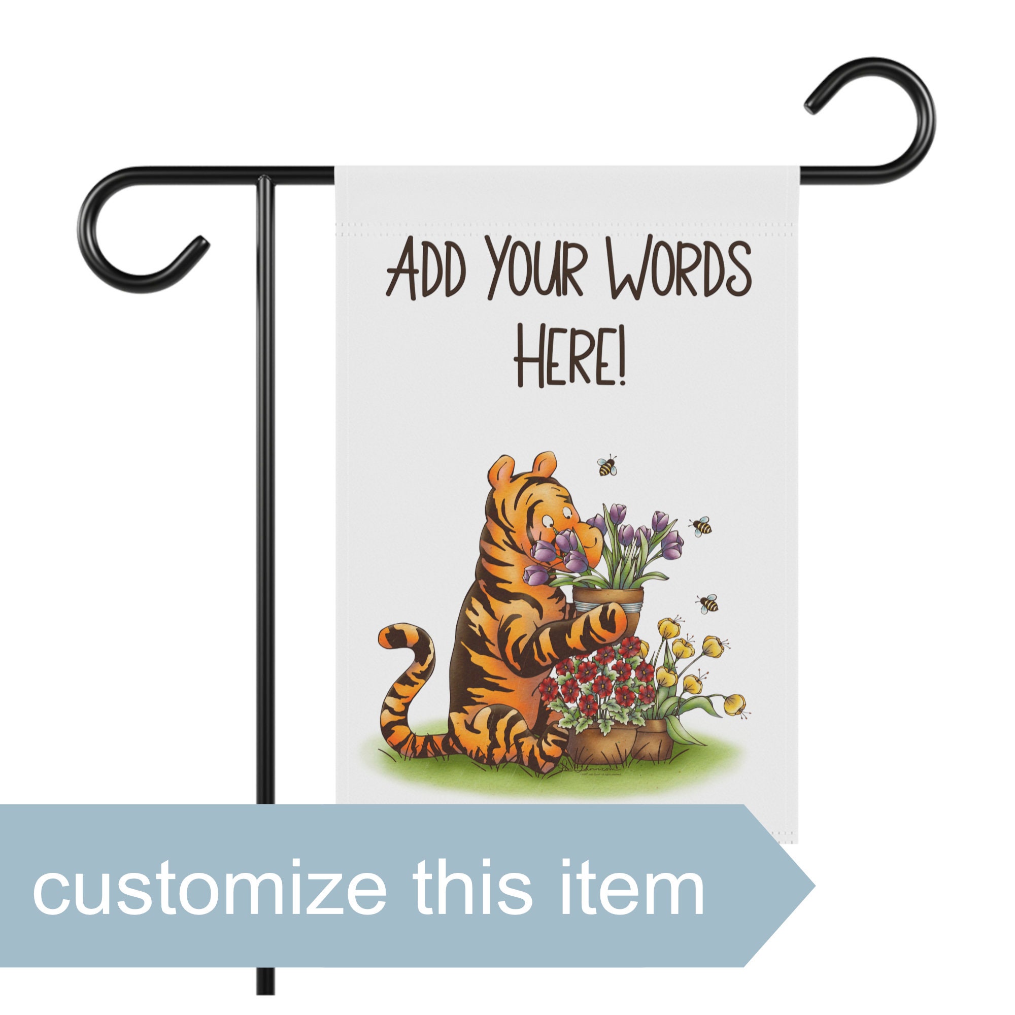 Tigger the Gardener Flag Outdoor Decor Pooh Bear Decoration Custom ...