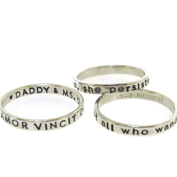 Custom Stamped Ring - Etsy